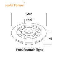 China IP68 LED Fountain Light 36W Stainless Steel Housing 3In1 RGB Underwater Light for sale
