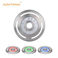 China Underwater LED Fountain Light IP68 12W 24W 36W Warm White Blue RGB Stainless Steel 316L With Diameter 285mm for sale