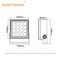 China LED Garden Low Voltage Spot Light Die-Casting Aluminum Material Square 130*130mm Single Color 3000K for sale