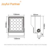 China LED Garden Low Voltage Spot Light Die-Casting Aluminum Material Square 130*130mm Single Color 3000K for sale