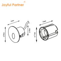China Customize Recessed Step Lights AC220V Die-casting Aluminum Body With Plastic Mounting Sleeve for sale