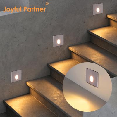 China Round LED Stair Light 1W 2W Casting Aluminum Housing Wall Mounted For Outdoor Corridor for sale