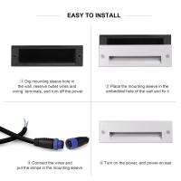 China IP65 5W LED Step Lamp Recessed Mount 145*45MM Osram SMD LED Single Color Aluminum Housing With Clips for sale