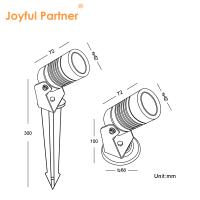 China Joyful Partner Led Garden Spotlights Outdoor 6W COB DC12V/DC24V 3000K Warm White For Garden Walkway for sale
