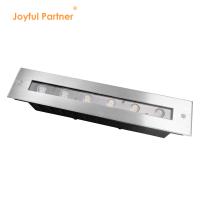 China Buried Underwater Light 316 Stainless Steel Front Cover DC24V 6x3W RGB3IN1 With Plastic Mounting Sleeves for sale