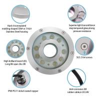 China LED Fountain Lights IP68 Structure Waterproof RGB Color Change External Control 8MM Tempered Glass for sale