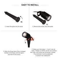 China IP65 Garden Spike Lights CREE COB LED 10W 12VDC DIA63MM Plastic Spike For Yard Pathway for sale