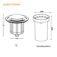 China Side Output Drive Over LED Lights SMD 4-Way Output 316 stainless steel front Cover With ABS Mounting Sleeve for sale
