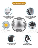 China Stainless Steel Buried Inground Light Waterproof 2 Side View DIA55MM SS316 Cover CE ROHS For Walkway for sale