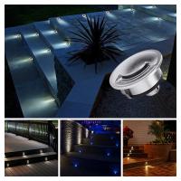 China LED Buried Deck Light DC24V Stainless Steel 1/2 /4 Side View 3W Casting Aluminum Housing for sale