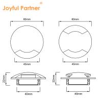 China Side Emitting Recessed Inground Light Round Low Voltage 1W 3000k IP67 Die Cast Aluminum for sale