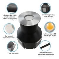 China LED Inground Uplight Waterproof 3000K DIA55MM Recessed Type 24V DC IP67 With Frosted Glass for sale
