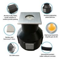 China Recessed Underground Light Waterproof 3000K 55*55MM 24V DC IP67  SS316L Square Shape With Frosted Glass for sale