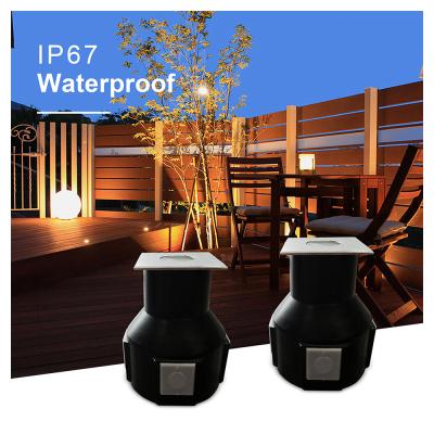 China Recessed Underground Light Waterproof 3000K 55*55MM 24V DC IP67  SS316L Square Shape With Frosted Glass for sale