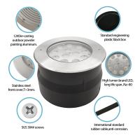 China IP67 LED Underground Light 12W 24W 36W DIA185MM RGB3in1 3000K Warm White For Garden Park Plaza for sale
