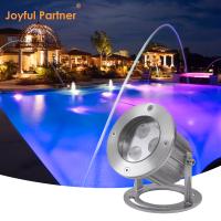 China LED Underwater Spot Lights 3x2W RGBW 4in1 Stainless Steel 316SS IP68 Beam Angle 60 Degree 12 Volt for sale