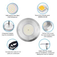 China 6W Ultra Slim Underwater PAR56 Pool Lamp  SMD LED 2835 Waterproof 110x34MM DC12V/AC12V for sale