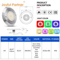 China 6W Ultra Slim Underwater PAR56 Pool Lamp  SMD LED 2835 Waterproof 110x34MM DC12V/AC12V for sale