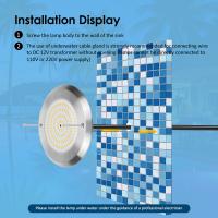 China RGB Control Multi Color Pool Lamps with Remote Control for Pool Swimming SS316L+ABS DC12V for sale
