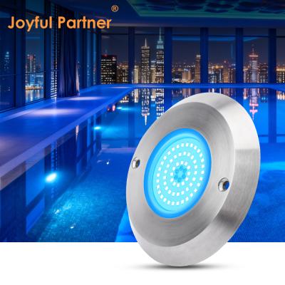 China Led Pool Lights DC12V 42W 10MM Thickness Integrate SMD 2835 RGB Color Changing Resin Filled With Stainless Steel Material for sale