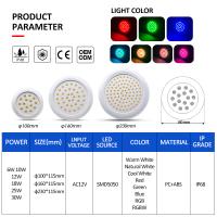 China Pool Pond Lamp RGB IP68 Waterproof Fully Glued 12V 25W Anti Seepage Technology PC Material for sale