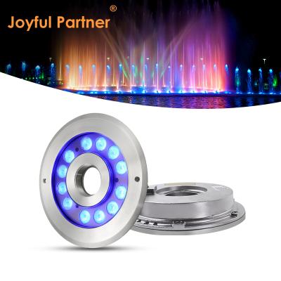 China LED Underwater Fountain Light Warm White12 Volts 12W SS 316 Material With 2 Meters Cable Lengths for sale