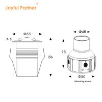China 3W Inground Lighting Aluminum Body Material Stainless Steel 316 Front Cover AC100-240V 3000K With 0.5M Cable for sale
