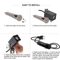 China LED Garden Spot Lights 2W CREE LED IP65 Waterproof DC24V Aluminum Anodizing Body Surface Mount on Ground for sale