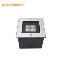 China Square LED Underground Lights 24V 8W 3000K 316 Stainless Steel Faceplate With ABS Sleeve for sale