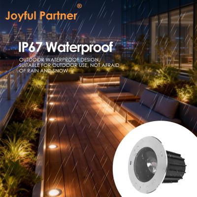 China Drive-Over Waterproof LED Inground Light 316L Stainless Steel Adjustable Beam DIA95MM 3W CREE SMD for sale