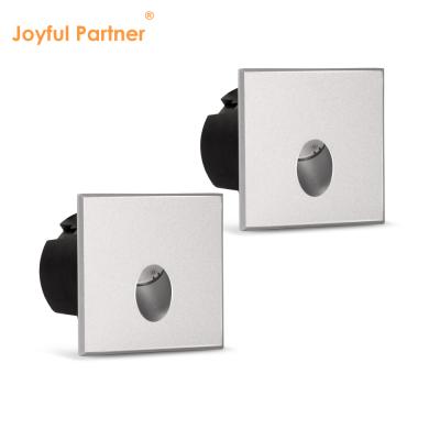 China Floor & Wall LED Recessed Light 1W 3W IP65 White 3000K Aluminum Material 80*80MM for sale