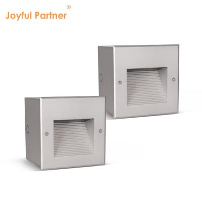 China Recessed LED Wall Light 160*160MM Osram SMD2835 Powder Coating Finish AC100-240V For Staircase for sale