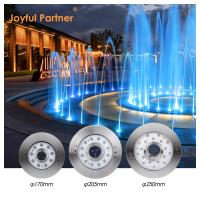 China Underwater Pool LED Fountain Light Stainless Steel 316L 9W 18W DMX Control RGB DC24V For Engineering Luminaire for sale