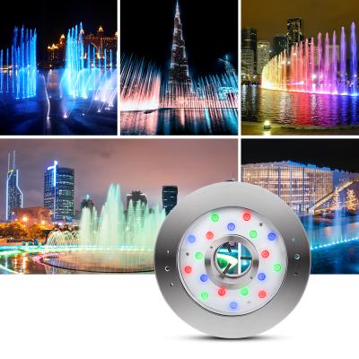 China LED Fountain Lights Stainless Steel Material RGBW 4in1 Underwater Lighting for Landscape Outdoor Settings for sale
