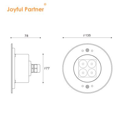 China Swimming Pool Underwater Lights New Design Stainless Steel 316L Outdoor 4W LED Light Recessed for sale