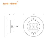 China LED Recessed Underwater Swimming Pool Lights DC24V Factory OEM ODM 316 Stainless Steel DIA 170MM for sale