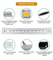 China 12W Led Underwater Linear Light Stainless Steel 628MM RGB DMX512 Dimming DC24V for sale