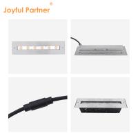 China LED Underwater Linear Light IP68 DC24V 6W 12W Recessed Rectangle 328MM Length With 8MM Tempered Glass for sale