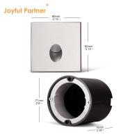 China Square Recessed LED Wall Lights 1W 3W IP65 AC220V Aluminum Material 80*80MM IK10 Rating for sale