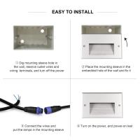 China LED Recessed Wall Light SMD3528 AC100-240V Casting Aluminum Material With PVC Mounting Sleeve for sale
