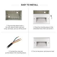 China LED Recessed Wall Light SMD LED 120° Downward Light Distribution AC100-240V Aluminum Material For Outdoor Use for sale