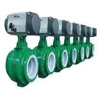 China Fluorine Lined Stop Valves for pipeline Strong Corrosion Resistance for sale