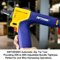 China SWT25100H Automatic Zip Tie Tool Providing 20N to 80N Adjustable Bundle Tightness Perfect for and Wire Harnessing Operations for sale