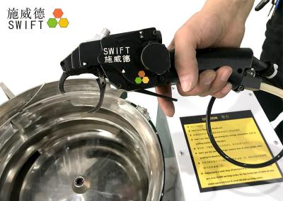 China Lightweight Automatic Cable Tie Machine Tension Adjustment For Nylon Ties 80mm Length for sale