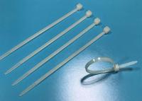 China Solid Material Nylon Zip Ties White T25100 100mm Length UL94V2 Flammability for sale