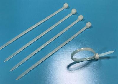China Solid Material Nylon Zip Ties White T25100 100mm Length UL94V2 Flammability for sale