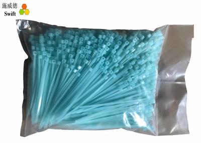 China Blue Colored Cable Ties , Environment Friendly Locking Cable Ties 4.7 Inch 120mm Length for sale