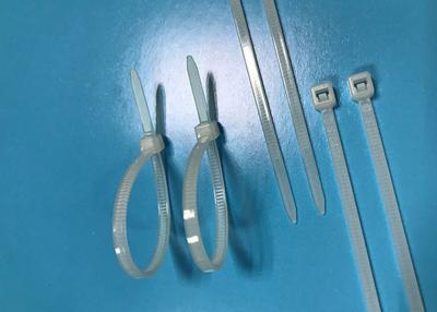 China White PA66 Nylon Cable Ties Length 100mm Width 3.6mm 27 Lbs Tensile Strength for sale