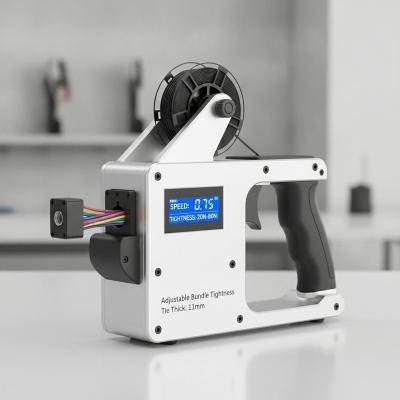 China Operate Speed 0.7S Automatic Cable Tie Tool Adjustable Bundle Tightness 20N 80N Tie Thick 11mm Cable Management Device for sale