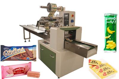 China Wafer Biscuit Food Pillow Packaging Machine Stainless Steel 304 Material Flow Packaging Machine CE ISO for sale